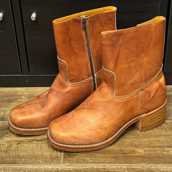 Frye | Shoes | Frye Vintage Saddle Campus Ankle Zip Boots L | Poshmark